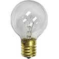 G40 Replacement Globe Light Bulb, E17 Base (Intermediate), Clear, 7 ...