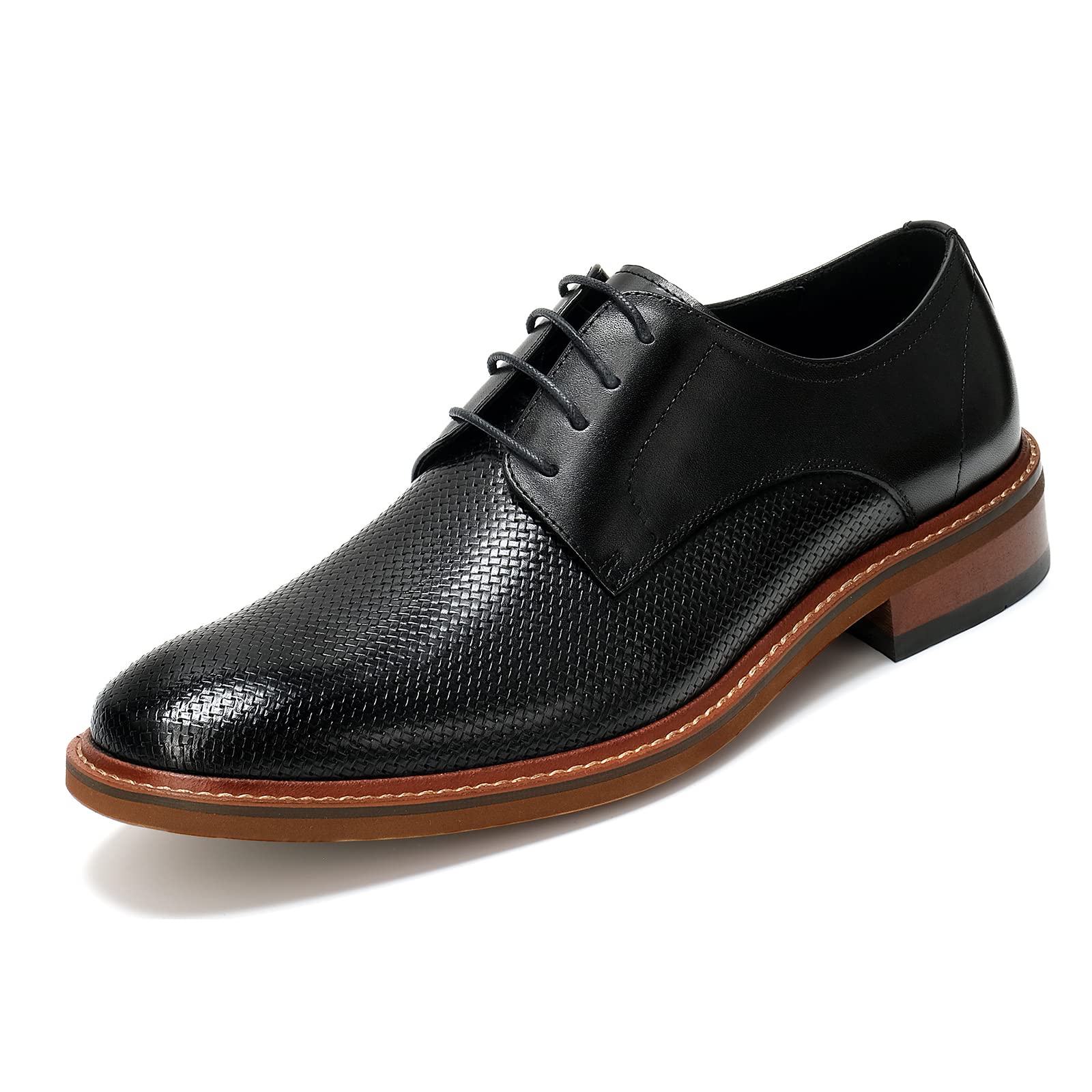 Men's Slip On Oxford Dress Shoes Embossing Design Men's Casual Dress ...