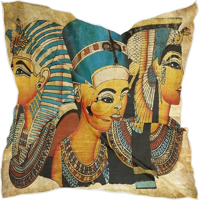 Linomo Women's Chiffon Silk Scarf Ancient Egypt Egyption Square Shawl ...