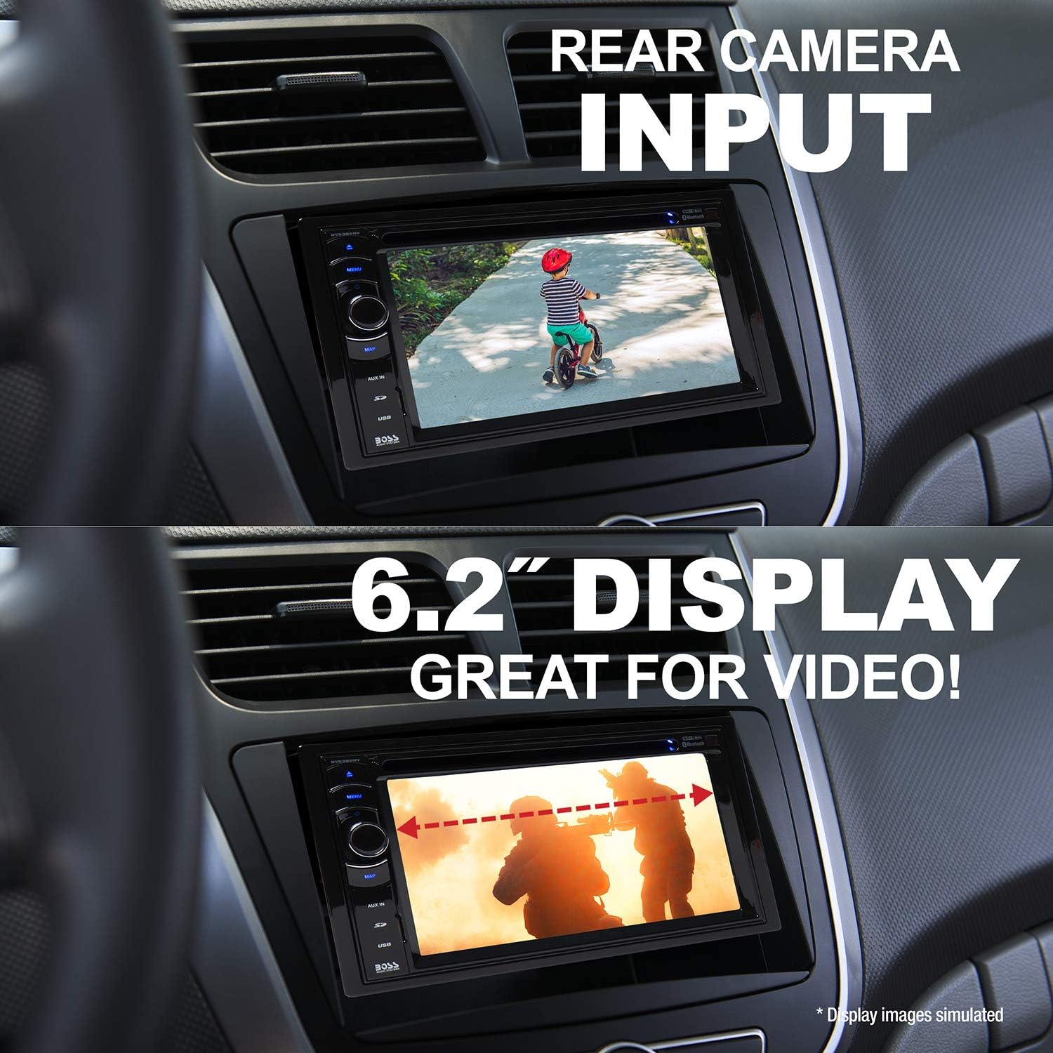 BOSS BV9386NV CAR 2 DIN 6.2" TOUCHSCREEN DVD CD PLAYER GPS NAVIGATION ...