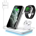 Amazon.com: WAITIEE Wireless Charger 3 in 1, 15W Fast Charging Station ...