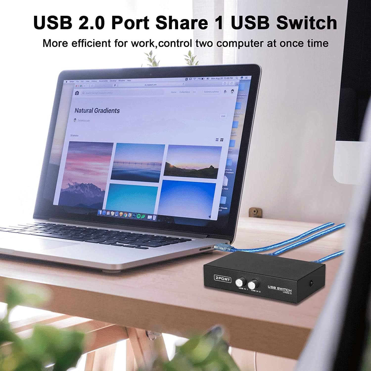 EEEKit Bundle for Printer Switch,2 Port USB 2.0 Manual Printer Scanner ...