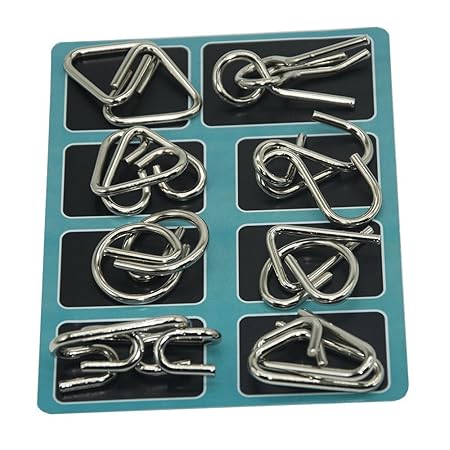Buy Shopaholic Metal Wire Puzzles, Test Mind Game Toys Brain Teaser ...