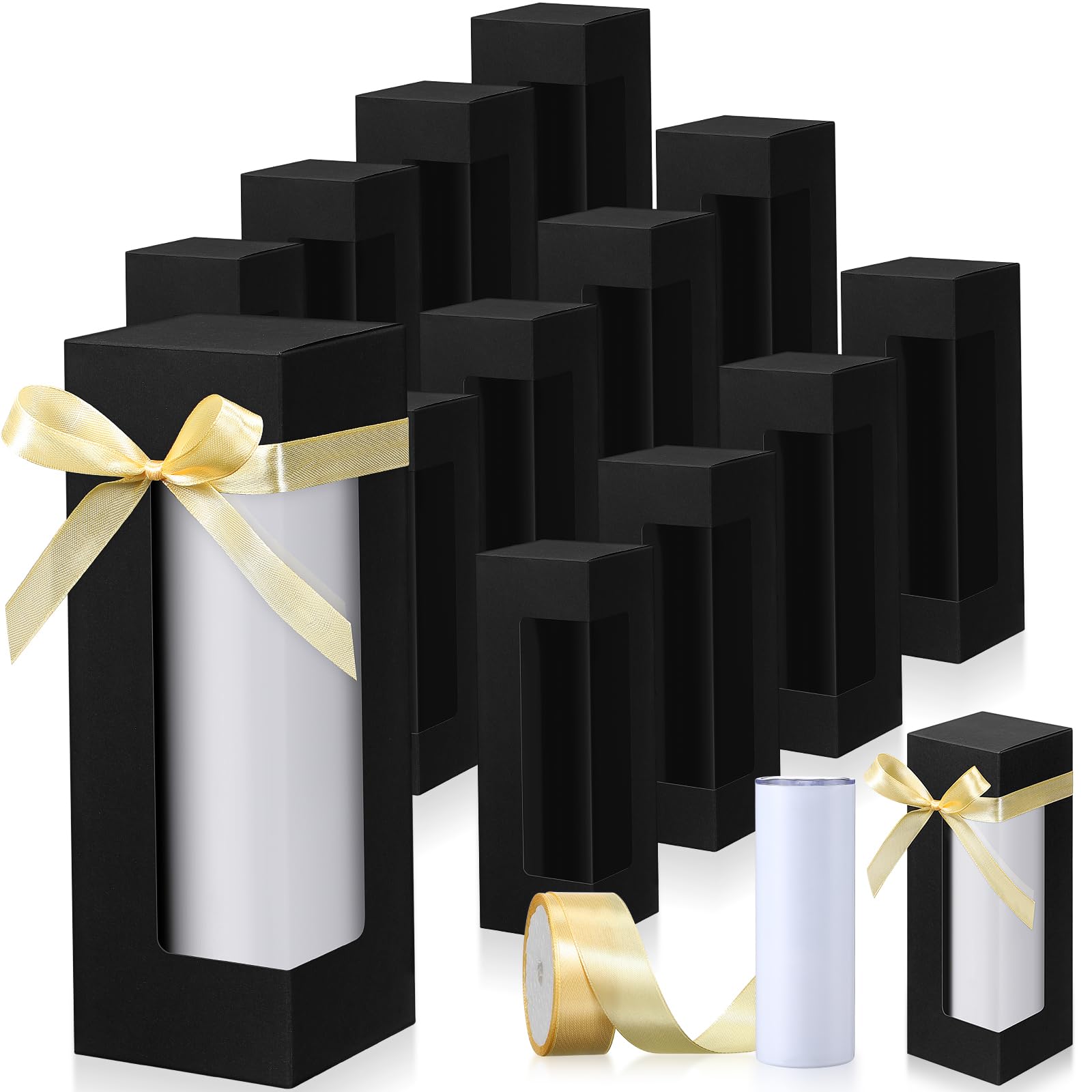 PerKoop 36 Pcs Gift Boxes with Ribbon for Sublimation Tumbler ...