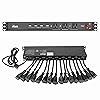 Tecmojo 1U Rack Mount 19 Outlet PDU Power Distribution Unit Power Strip ...