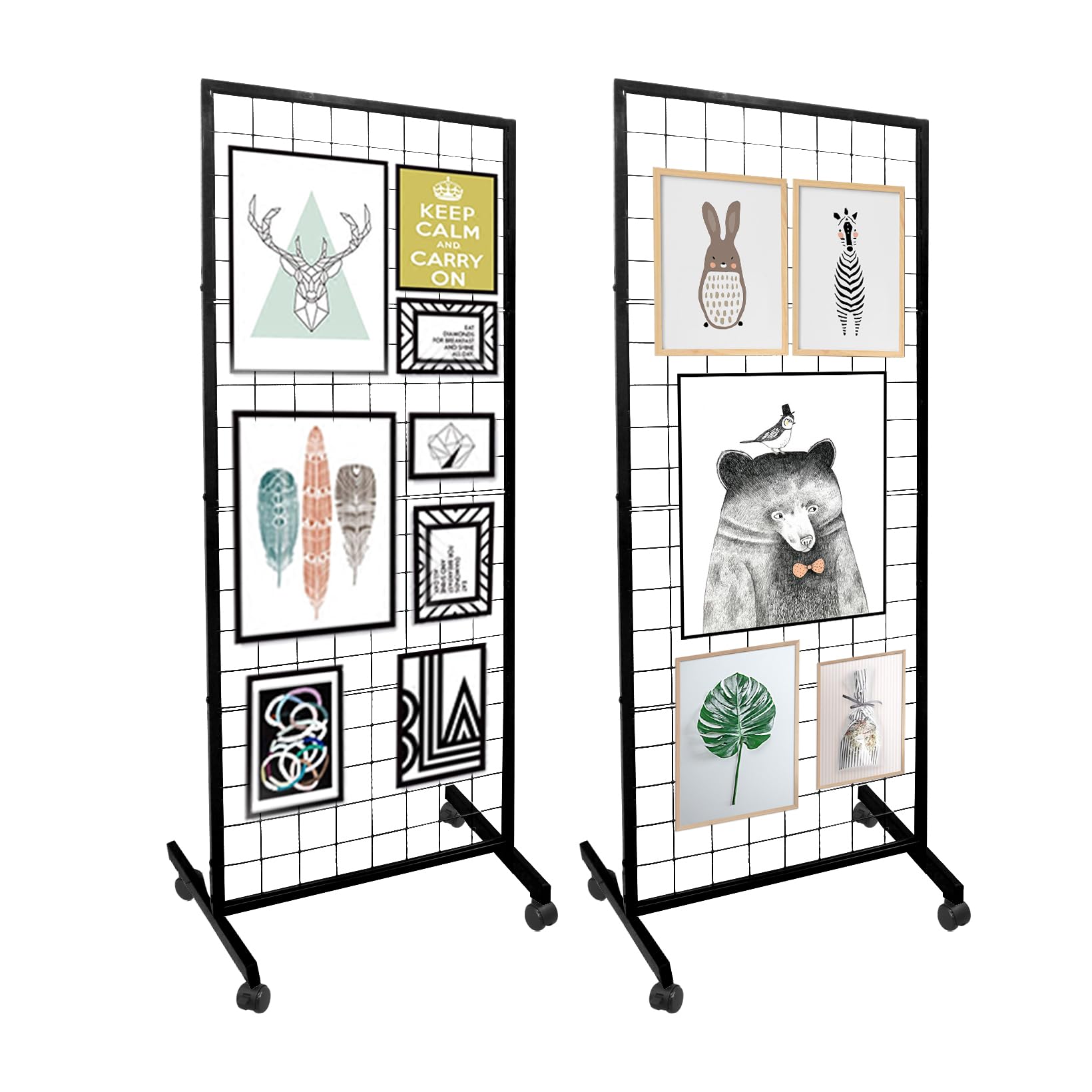 NEESEEYEE 2' x 5.5' Gridwall Panel Display Stand Gridwall Panels Tower ...