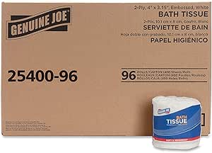 Amazon.com: Genuine Joe GJO2540096 2-Ply Standard Bath Tissue Rolls ...