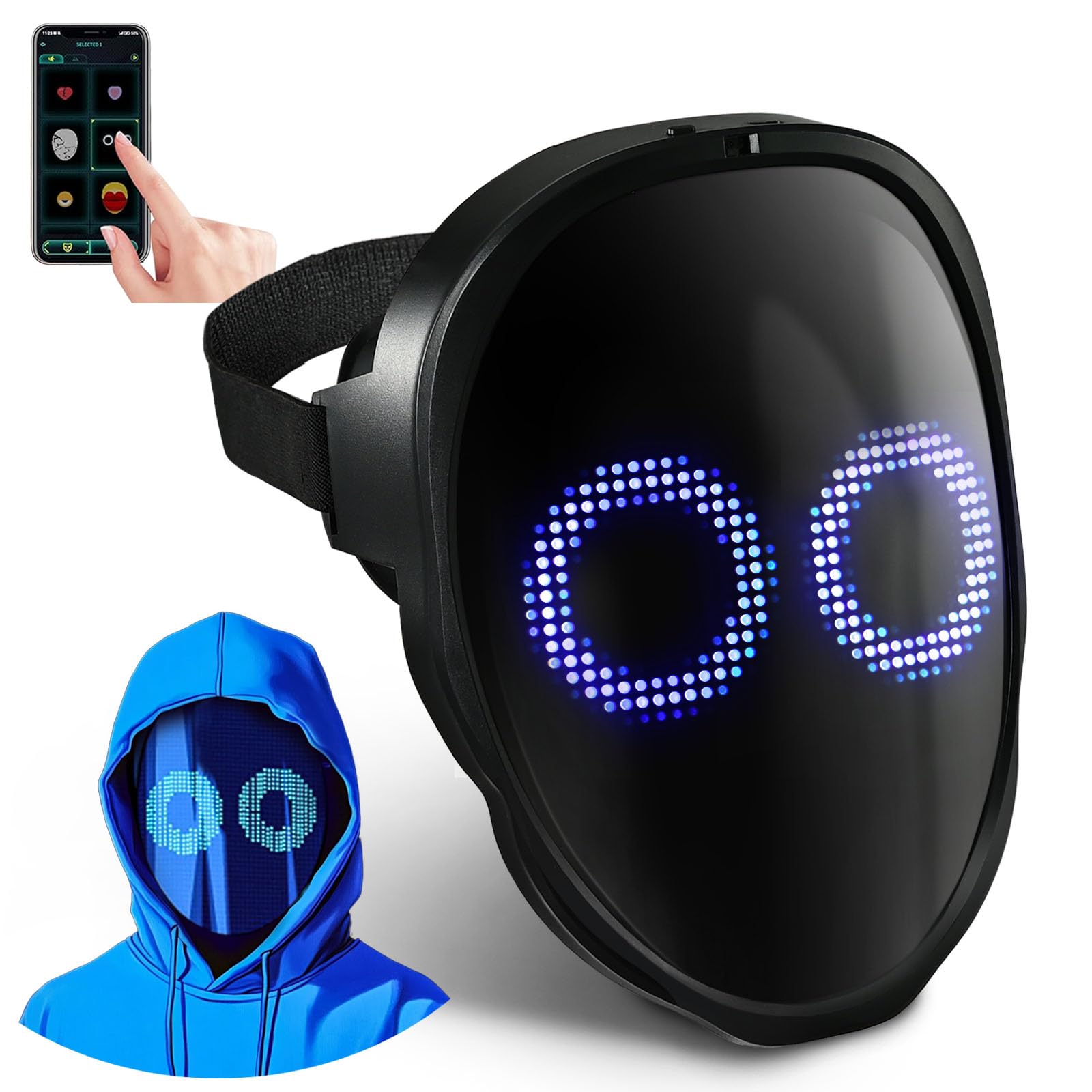 Mua AIGLUN LED Mask with Gesture Sensing, LED Face Transforming Mask ...