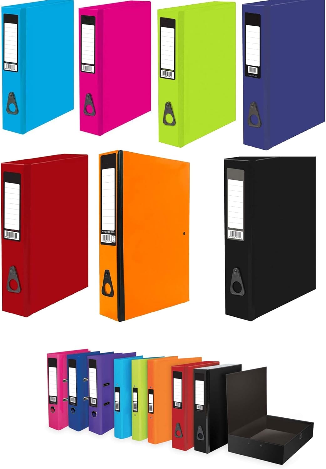 Office Box Files Colourful Spine Lock Spring Foolscap Paper Over Board ...