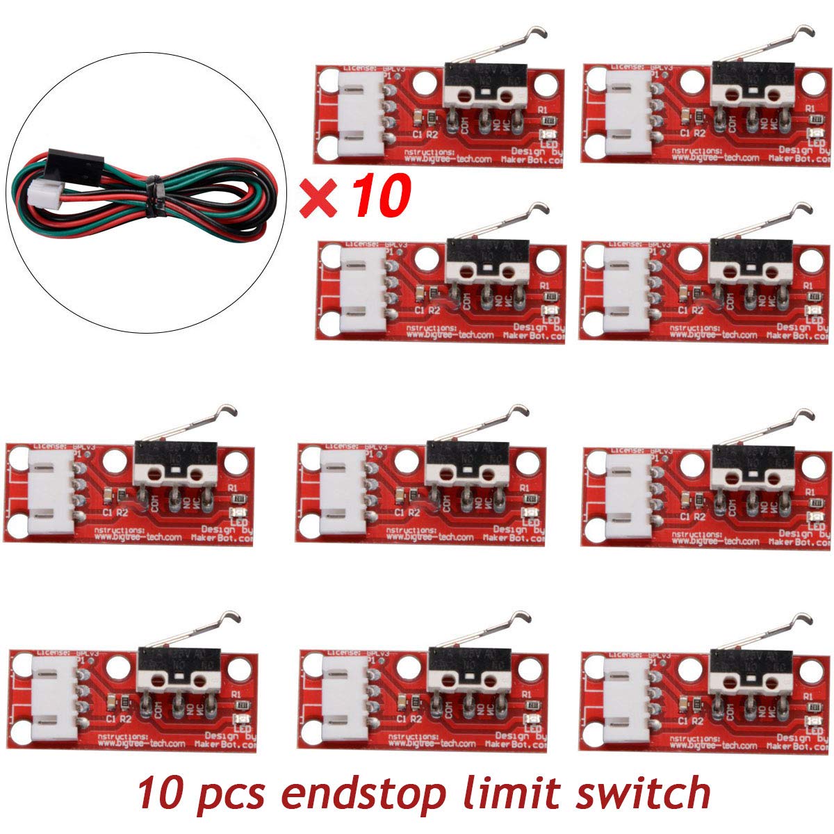 R REIFENG 10 x Mechanical Endstop Limit Switch End Stop with 22AWG ...