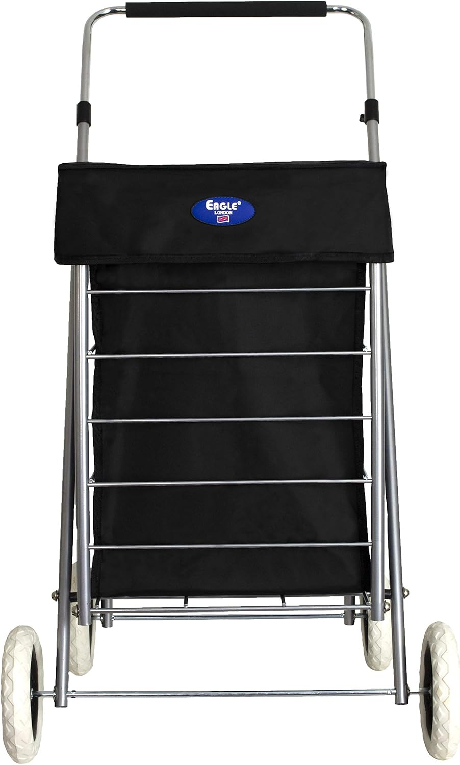Classic Shopping Trolley (Black with 4 Wheels and Extendable Handle ...
