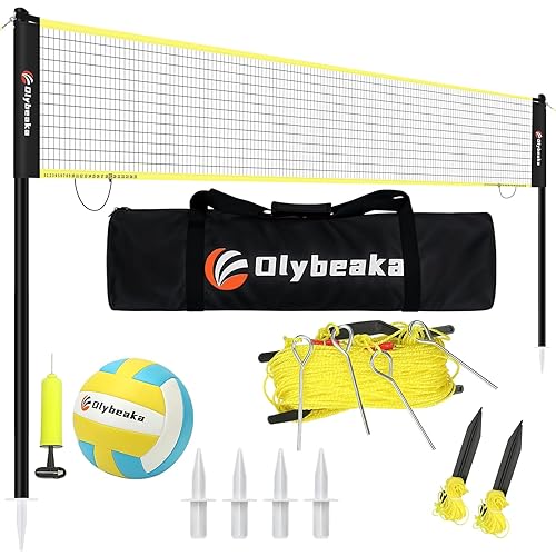 32ft Regulation Size Portable Outdoor Volleyball Net Set System for ...