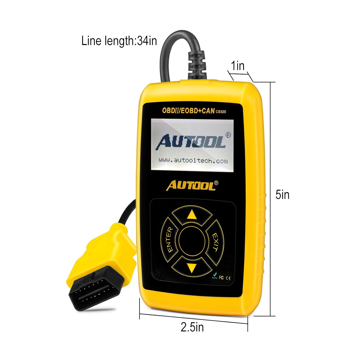 Diagnostic, Test & Measurement Tools AUTOOL Universal OBD II Scanner ...