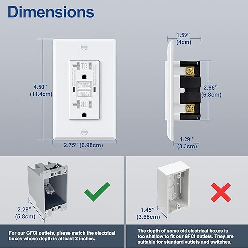 Gfci Receptacle Dimensions