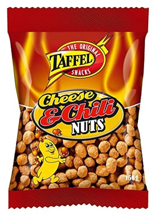 Taffel Cheese & Chili Nuts - Candied Peanuts - Snacks - Bag 150g ...