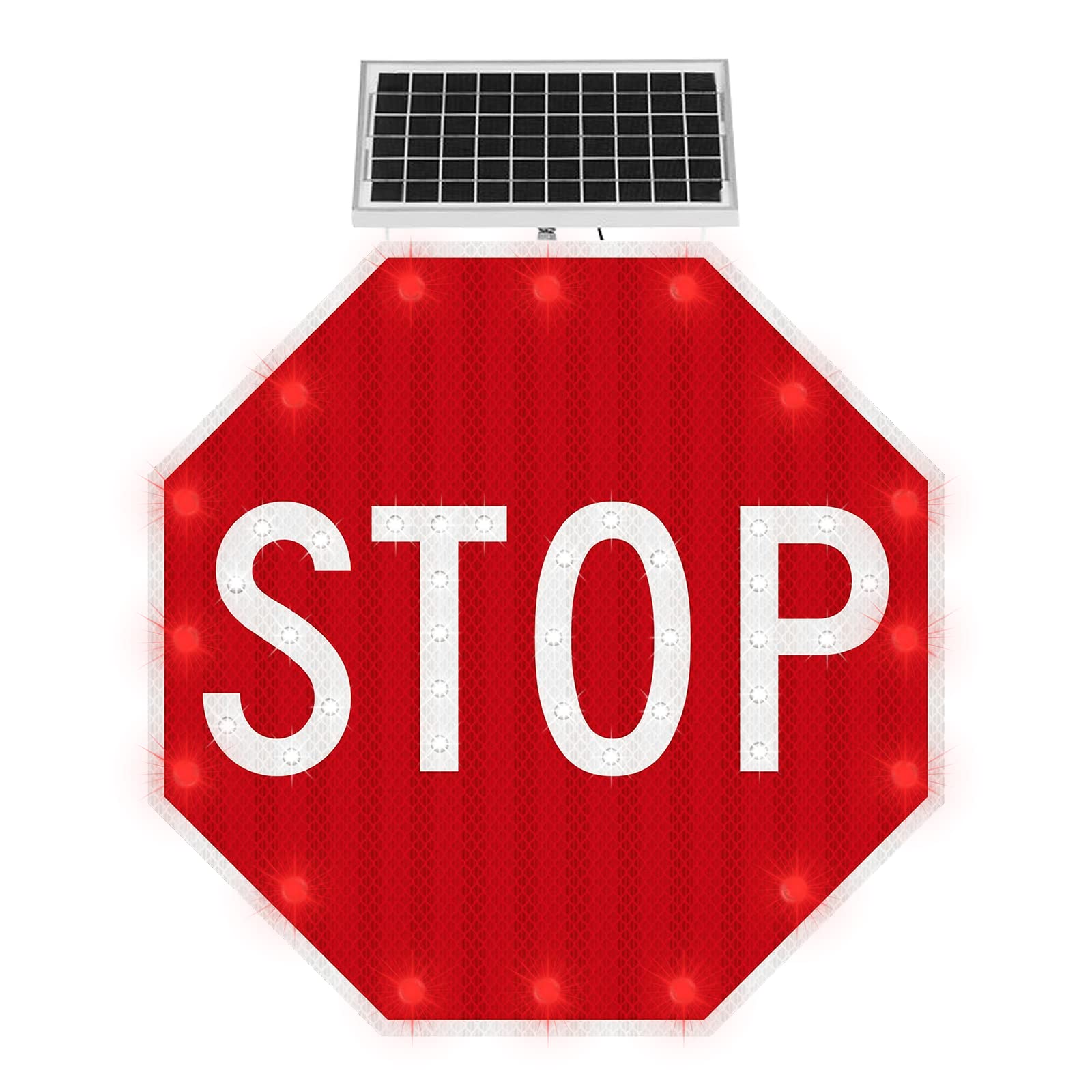 Mua Aresign Solar Powered LED Flashing Stop Sign, 30 x 30 Aluminum ...