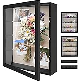 Amazon.com - FramePro Shadow Box 11x14 Front Open with Hinge Beaded Designed Display Case with ...