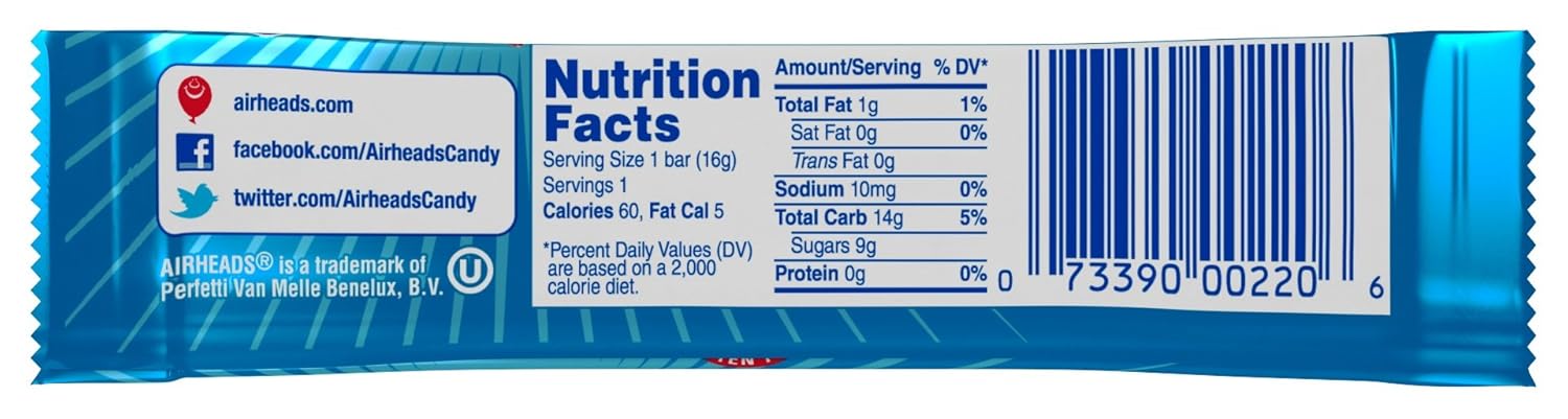 Airheads Nutritional Information - Nutrition Ftempo
