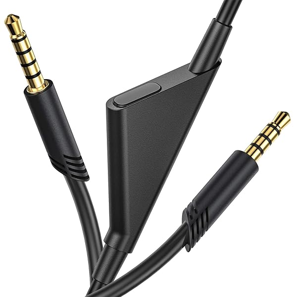 6.5-Feet Headset Mute Cable, Ancable Replacement A40 Inline Mute Cable ...
