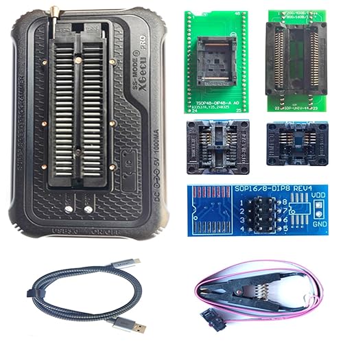 XGecu T76 Programmer 5 Adapters T56 EEPROM Programmer TL866II Plus T48 top Version ISP IC Chip ...