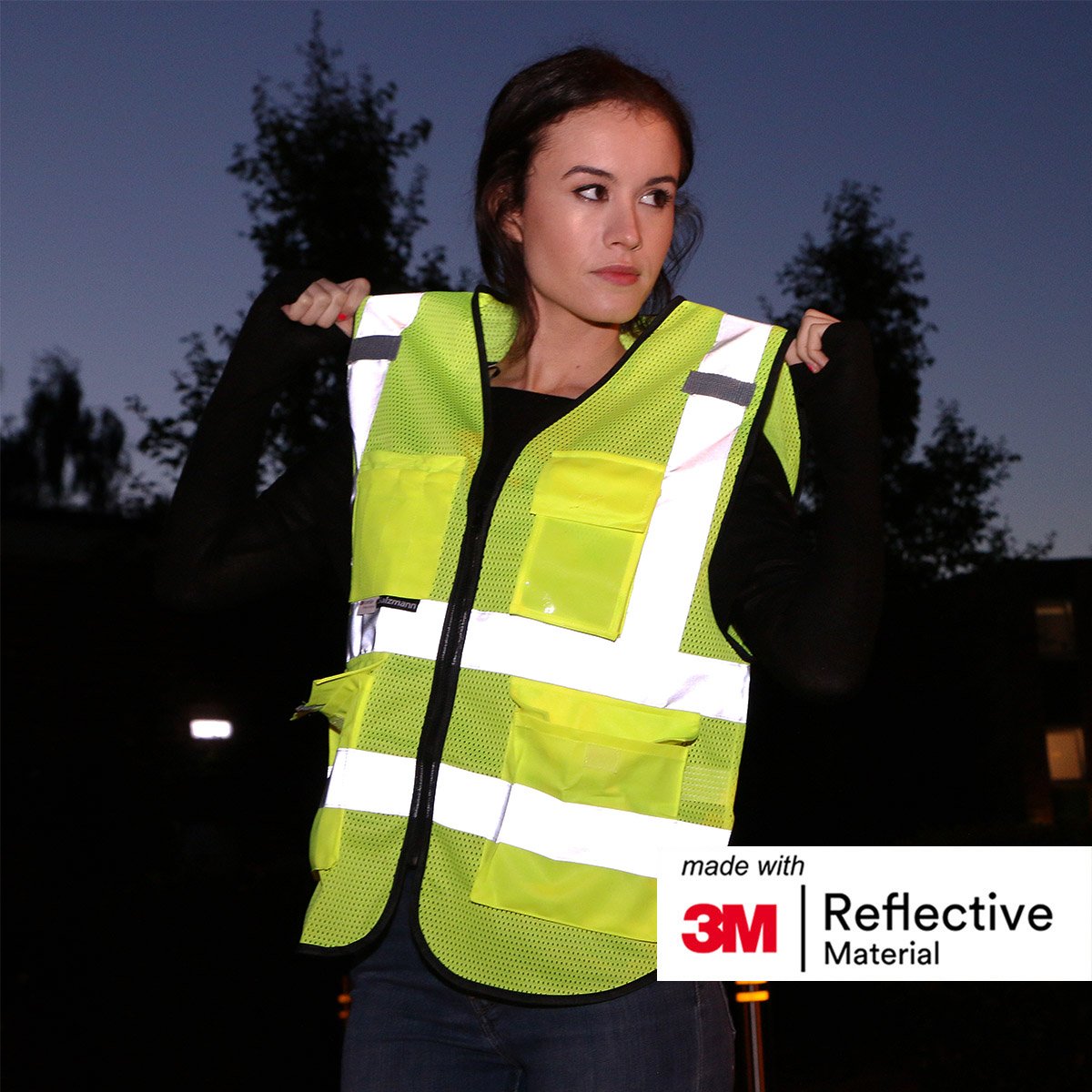 Salzmann 3M Mesh Multi-Pocket Safety Vest - Reflective High Visibility ...