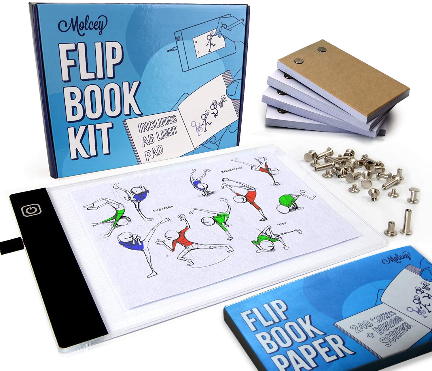 Mua Flip Book Kit with LED Light Pad. Includes 240 Sheets Flip Book ...