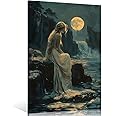 Amazon.com: Generic Witch Waterfall and Moon Print Painting，Moody ...