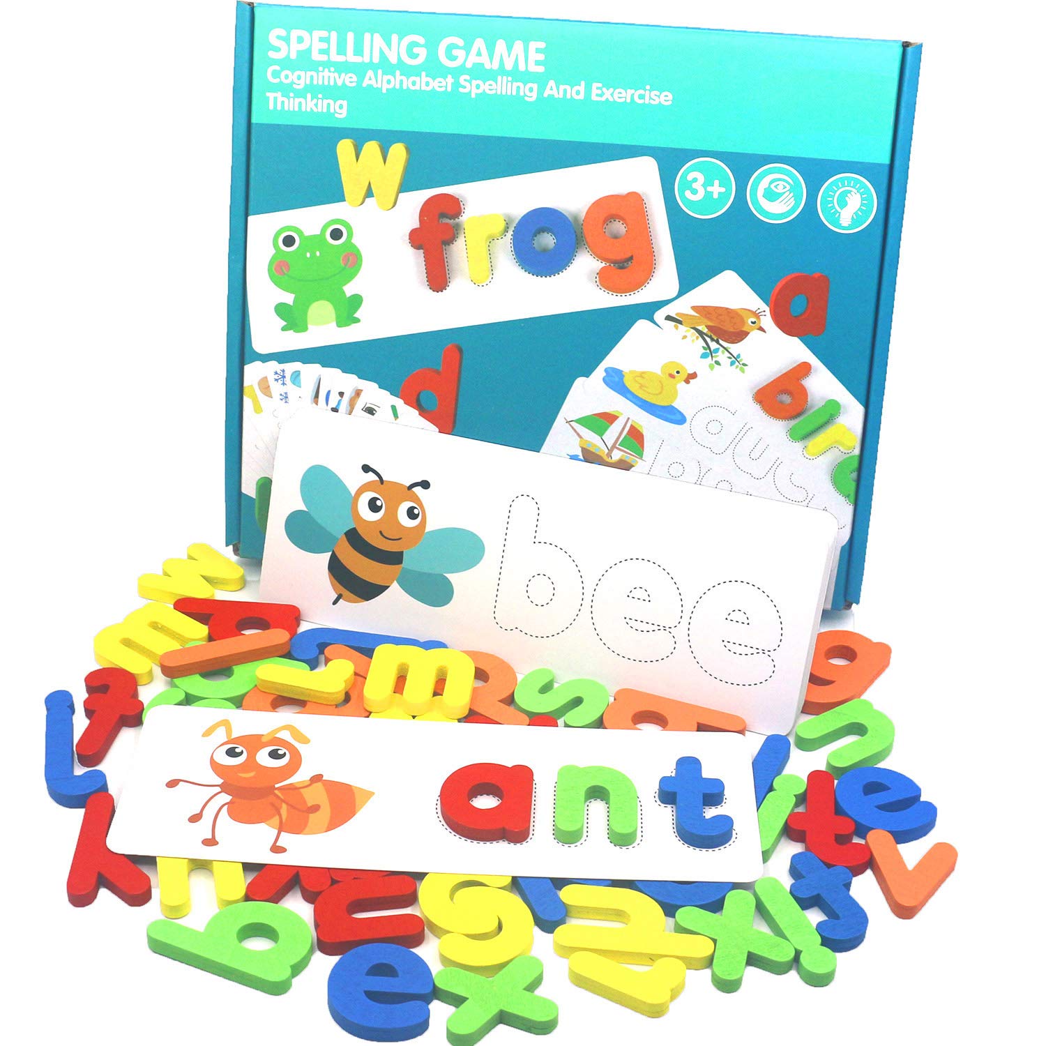 Trasfit Matching Letter Puzzles Alphabets Word Spelling Games Wooden ...