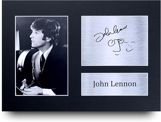 HWC Trading John Lennon Signed A4 Printed Autograph Music Print Photo ...