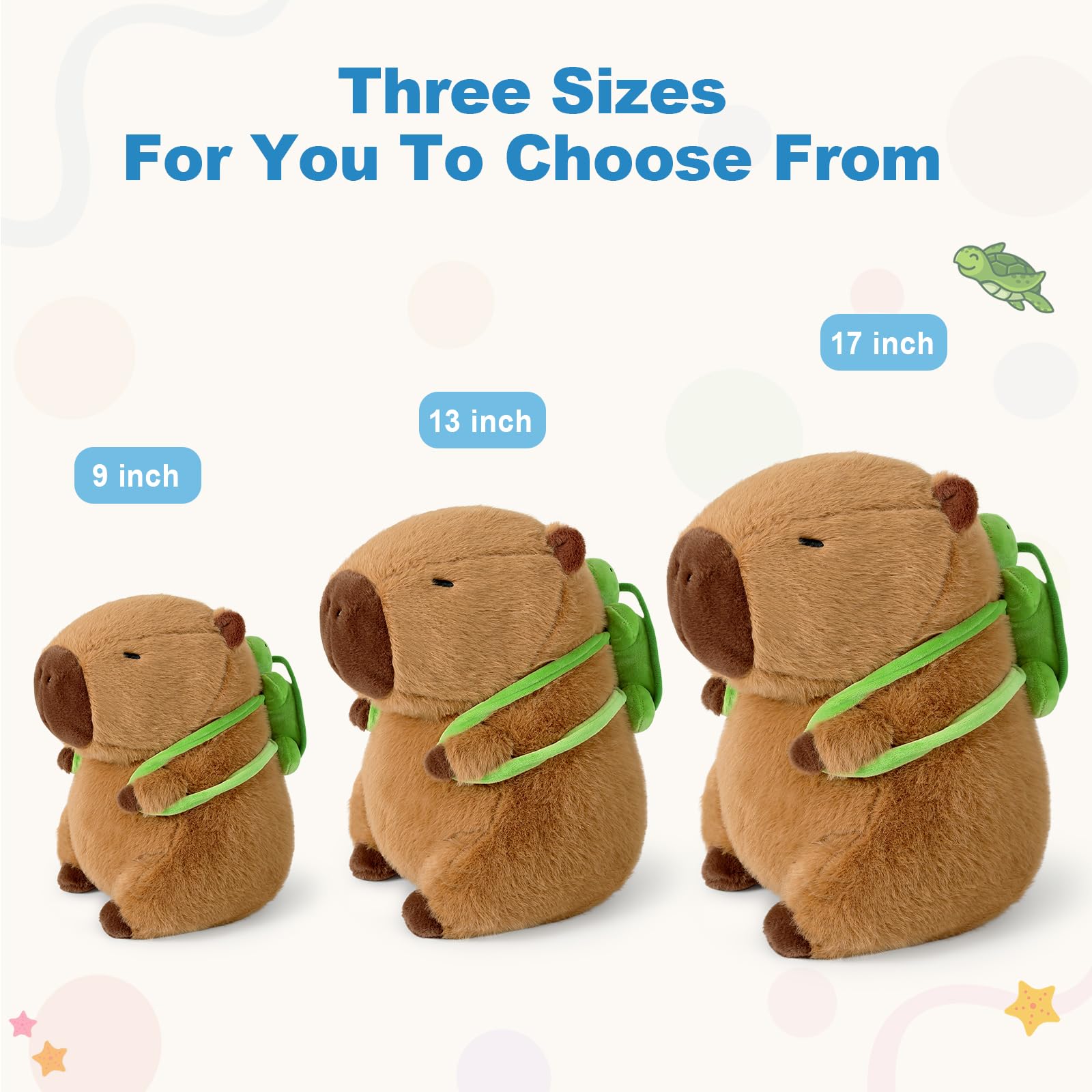 Mua Ditucu Cute Capybara Plush with Turtle Backpack Soft Capibara ...