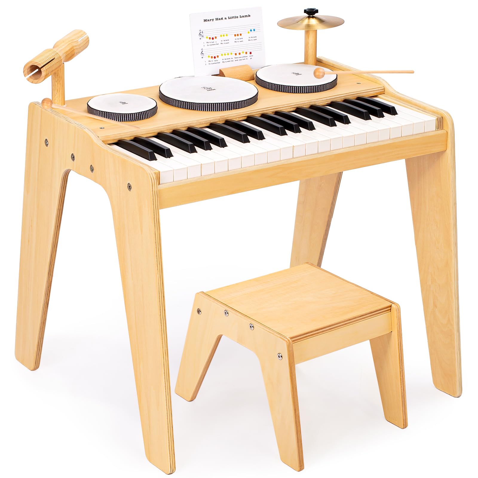 OATHX Kids Piano Keyboard, 37 Keys Digital Piano Toys with Drum Set and ...