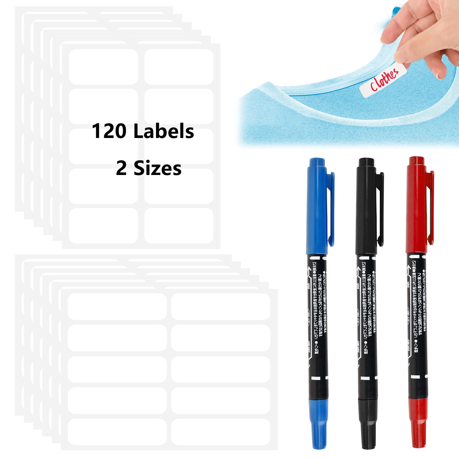 CUALFEC Clothes Labels for Kids,Self-Stick Clothing Labels No Iron ...