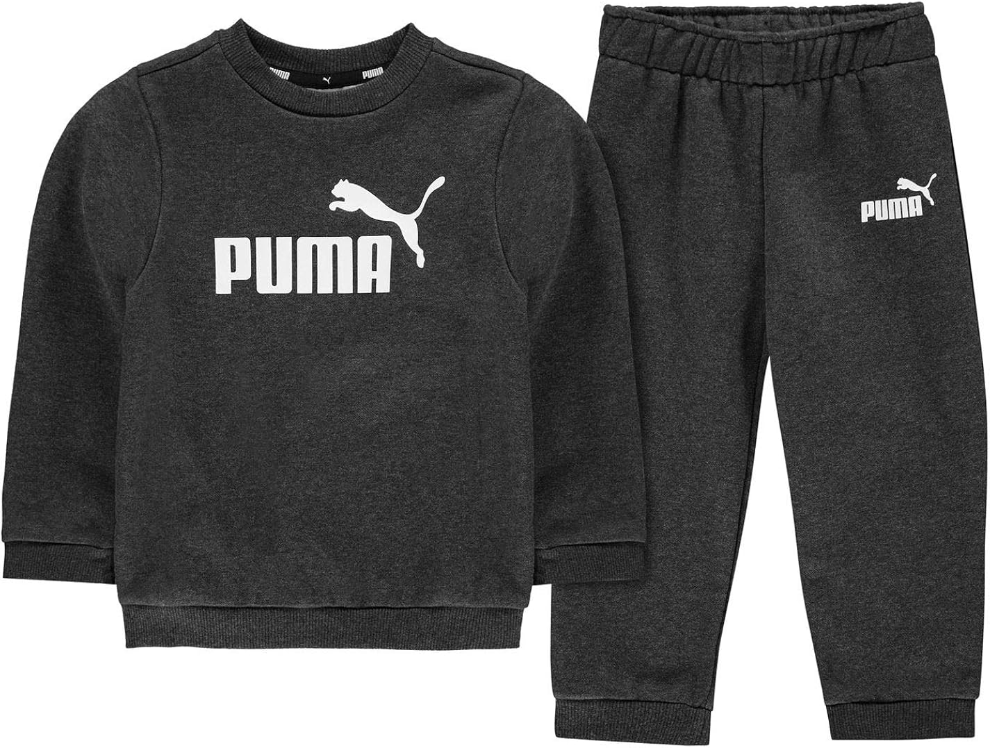 PUMA Kids Boys Crew Jogger Tracksuit Infant Fleece Long Sleeve Neck ...