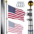 Amazon.com : Service First Heavy Duty Telescoping Flagpole Kit (Air ...
