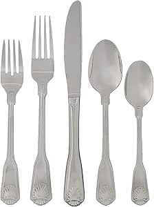 Amazon.com | Towle London Shell 45-Piece 18/10 Stainless Steel Flatware ...