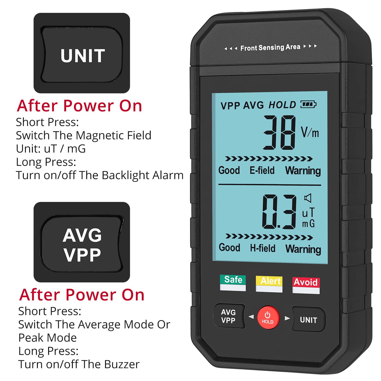 Mua EMF Meter Reader EMF Detector Handheld Digital Electromagnetic ...