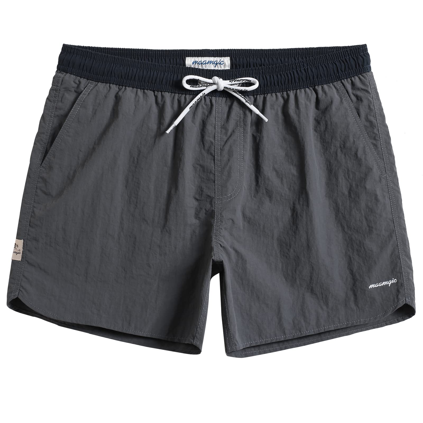 maamgic Mens Swim Trunks 5" with Mesh Lining Quick Dry Bathing Suits ...