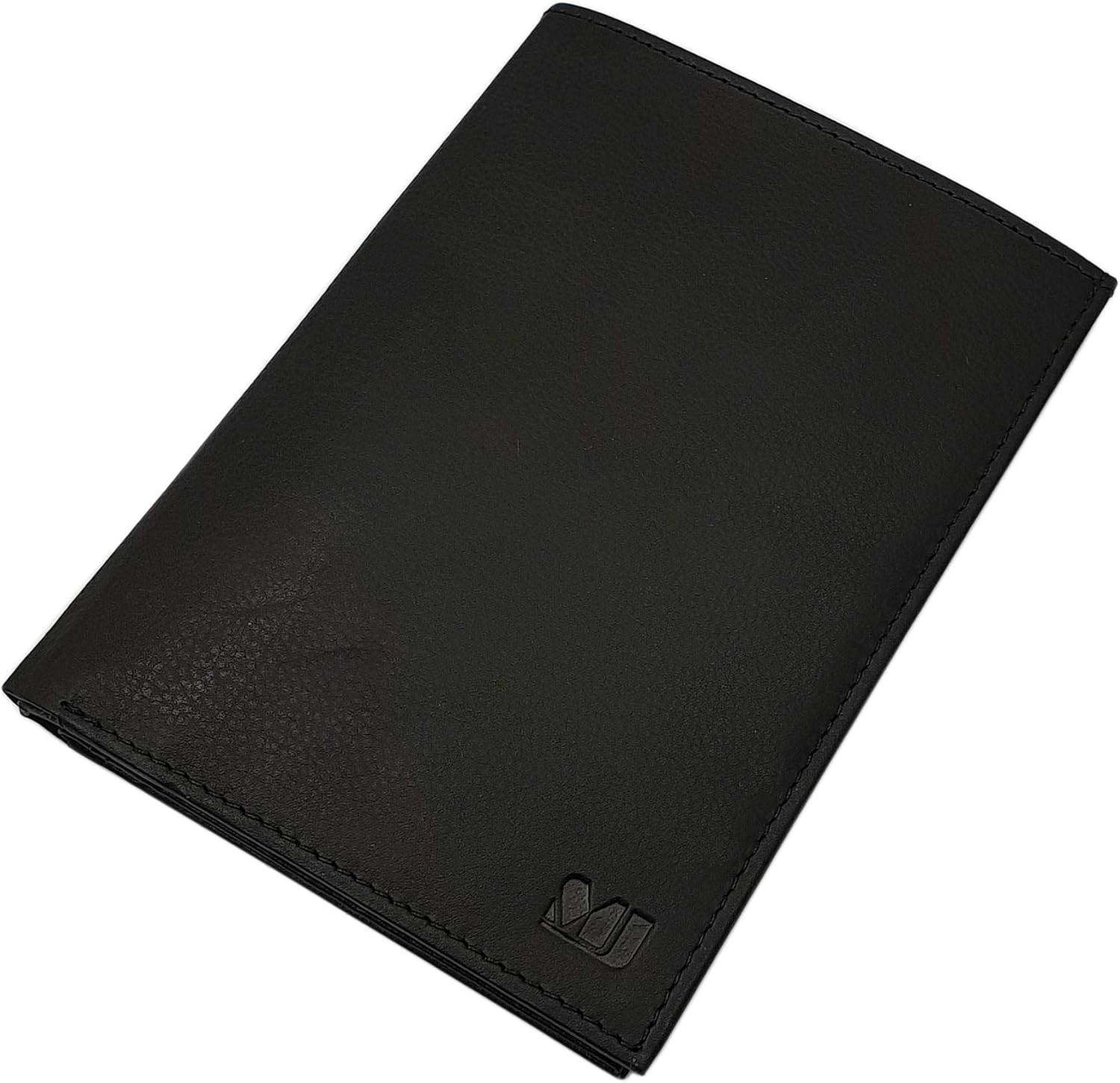 MJ-Design-Germany Large Calf Leather Wallet 12.5x1x16cm in Black – BigaMart