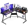 Coleshome L Shaped Gaming Desk, 51'' Computer Corner Desk with 2 ...