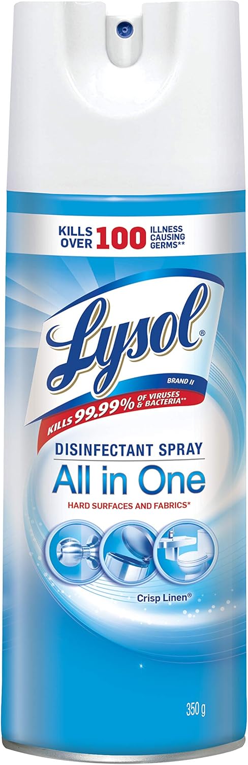 Lysol Disinfectant Spray, Crisp Linen, 350g, Disinfect and Eliminate ...