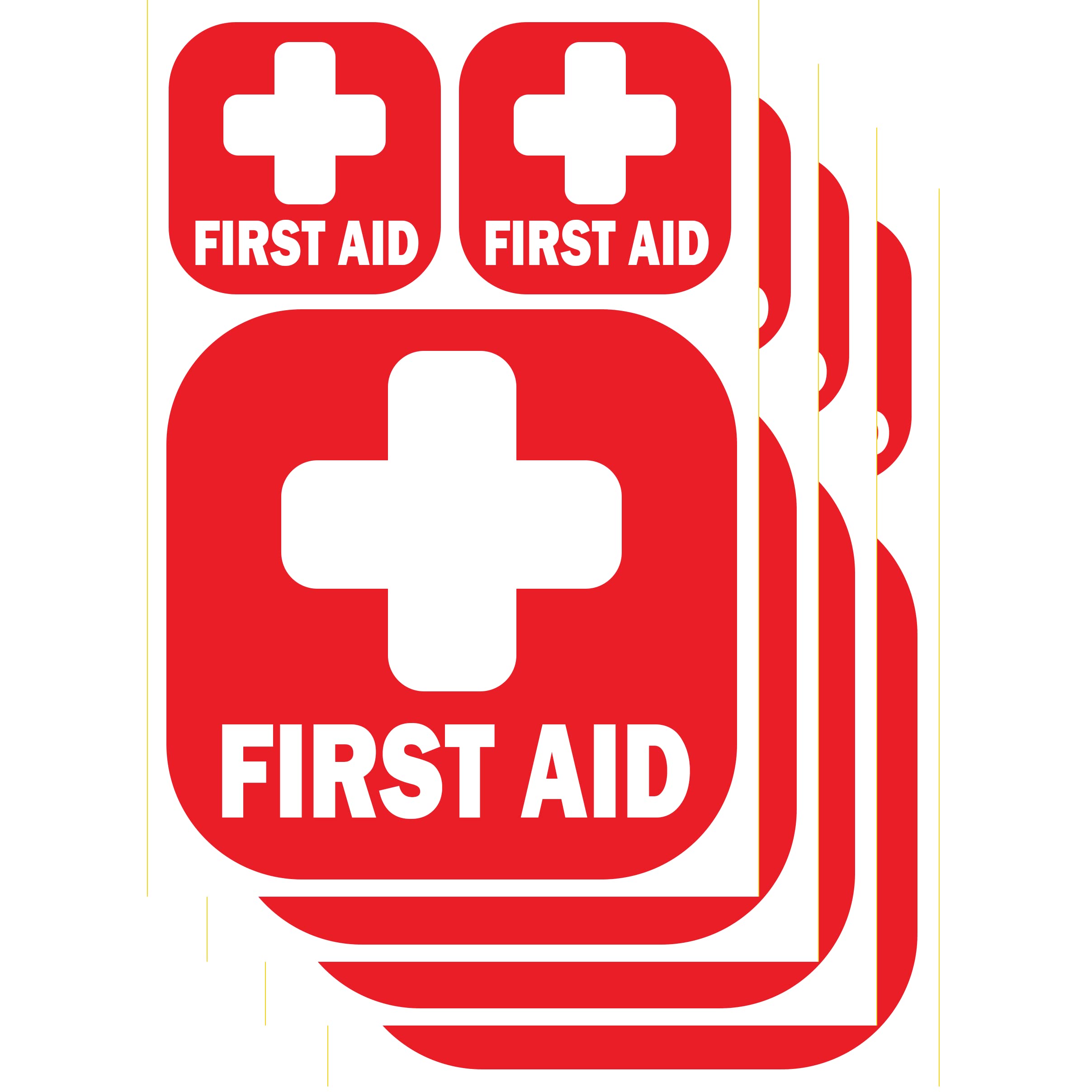 Mua TOTOMO 12pc First Aid Kit Sign Sticker [4pc of 4"x4"]+[8pc of 2"x2 ...