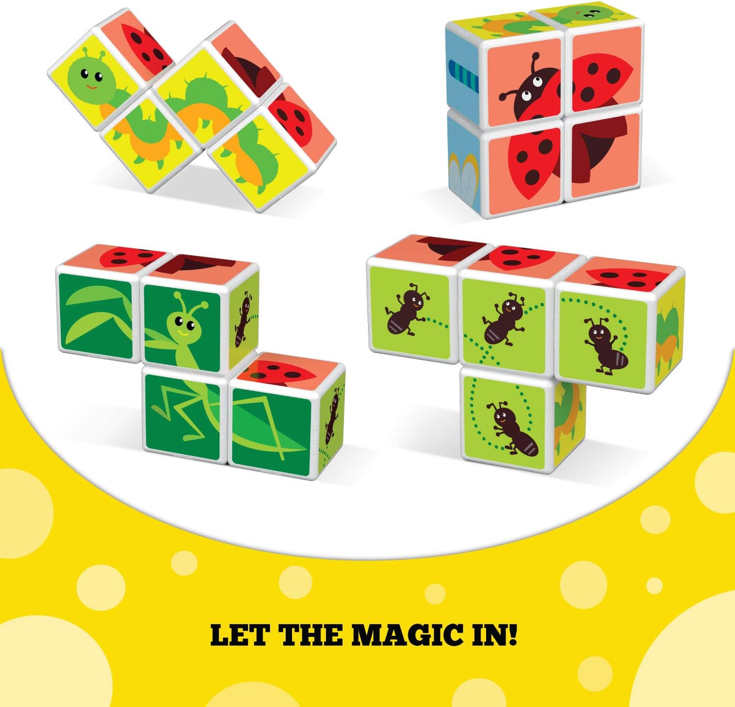 Geomag 121, Magicube Insects – Building Game with Magnetic Cubes, 4 ...