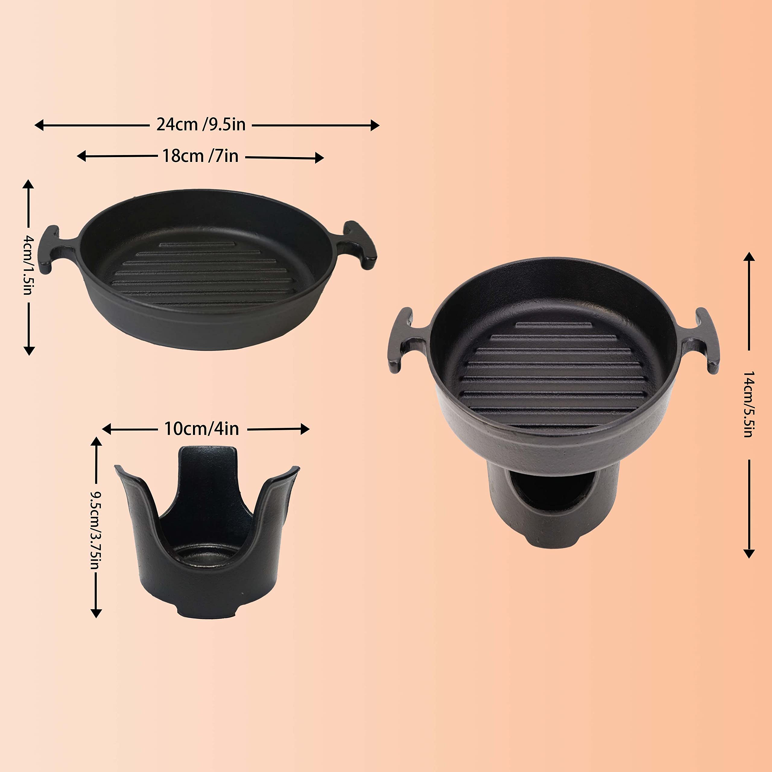Mua Cast Iron Japanese mini hibachi grill individual Tabletop Portable ...