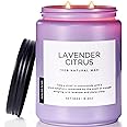 Amazon.com: M&SENSE Lavender Citrus Candles, 19.4oz 110H Burn Time Soy Candles for Home Scented ...