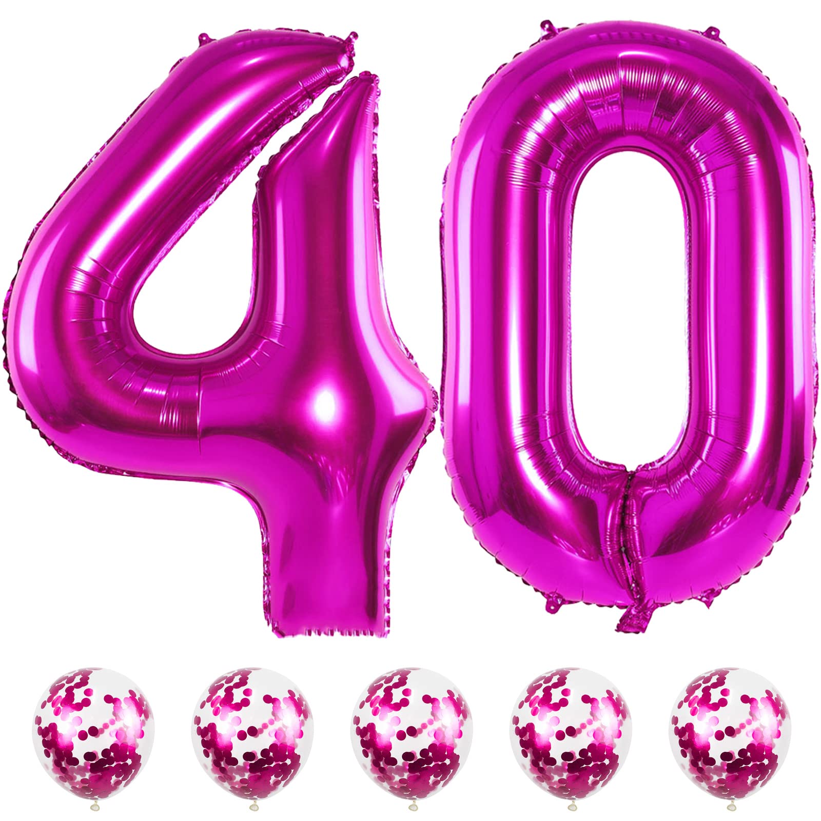 Mua Pink Number 40 Balloon, 101.6 cm XXL Foil Balloons, with Pink ...
