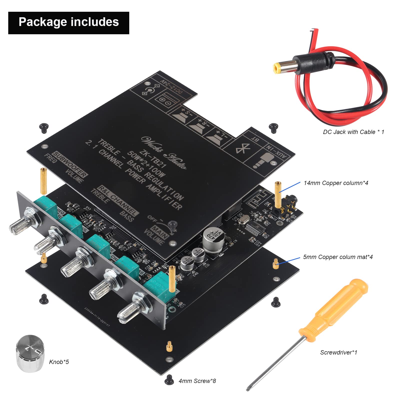 Mua Diitao ZK-TB21 2.1 Channel Amplifier Board with Treble and Bass ...