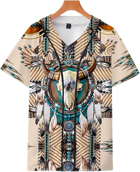 Unisex Baseball Mesh Jersey T-Shirt Native American Tribal 3D Print ...