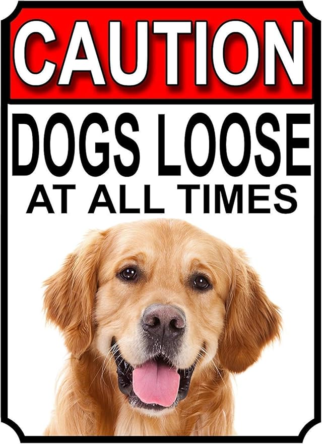 Amazon.com: Notice Sign Safety Sign Warning Sign 12X16 Caution Dogs ...