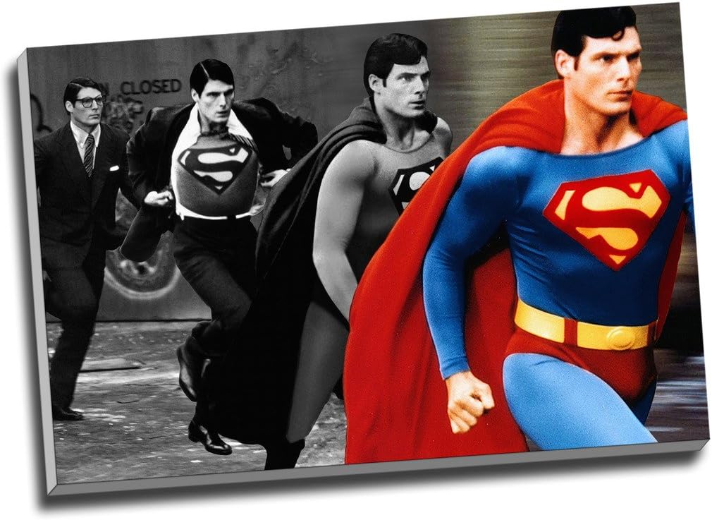 Christopher Reeve Superman Transform Canvas Print Wall Art Picture ...