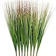 Amazon.com: 8pcs 27" Outdoor Artificial Plants Faux Onion Grass Artificial Tall Grass Plants ...